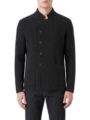 EMPORIO ARMANI Emporio Armani Slim Fit Pleated Jacket With High Neck