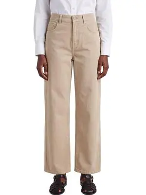 Brunello Cucinelli High-waisted Wide-leg Trousers - Beige
