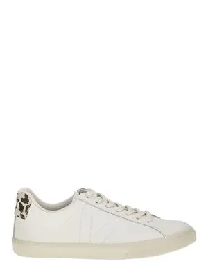 VEJA Esplar Low-top Leather Sneakers With Animal Print Detail - White