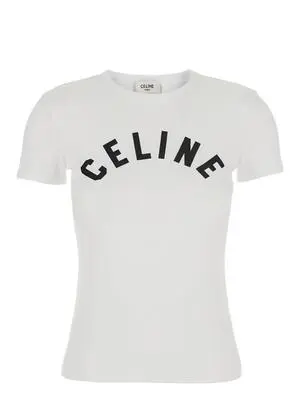 Celine T-shirt With Logo - White