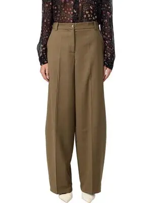 Pinko Wool Blend Mid-rise Skinny Trousers - Green