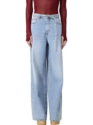 ZIMMERMANN Zimmermann Indra High-Waisted Wide-Leg Belted Denim Jeans