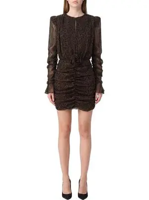 ROTATE BY BIRGER CHRISTENSEN Rotate Leopard Print Mini Dress Brown