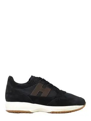 Hogan HOGAN Suede And Mesh Sneakers With Side Logo Blue 1