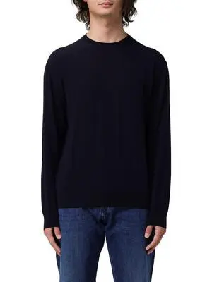 Paul & Shark Pure Merino Wool Crewneck Jumper With Ribbed Trims - Blue