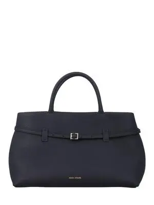 Manu Atelier Handbag With Buckle Detail - Black