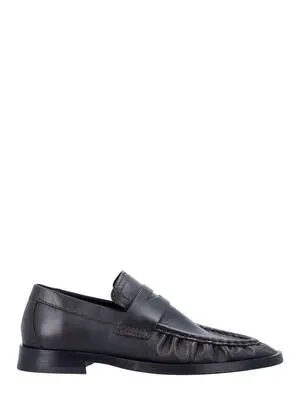 MIISTA Smooth Cowhide Loafers With Rubber Sole - Brown