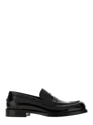 Dolce & Gabbana Brushed Calfskin Penny Loafers - Black
