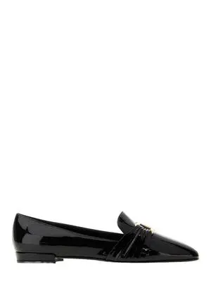 FERRAGAMO Patent Leather Loafers - Black