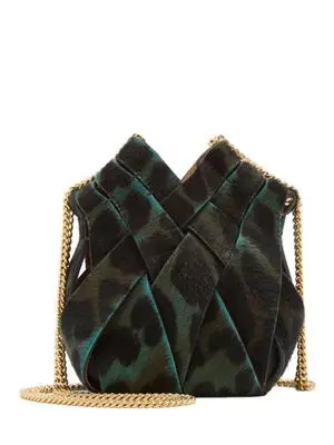 Ulla Johnson Charlotte Mini Crossbody Bag - Emerald Leopard