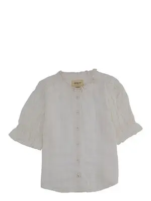 BELLEROSE Ruffled Neck Striped Shirt - Multicolour