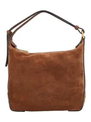 TOD'S Suede Shoulder Bag - Brown