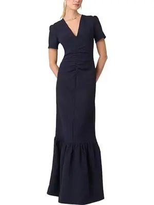 Shoshanna Tracey Crepe Mermaid Dress - Navy