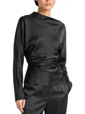 SAINT ART Saint Art Ida Draped Top Black