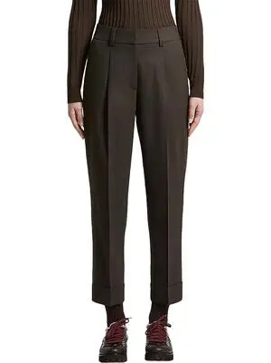 Peserico Wool Blend Stretch Tech Flannel Pants - Deep Brown