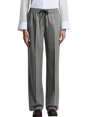 Peserico Wool Blend Flannel Straight Pants - Mercury Grey
