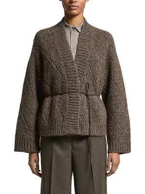 PESERICO Peserico Knitted Open Front Sweater With Belt