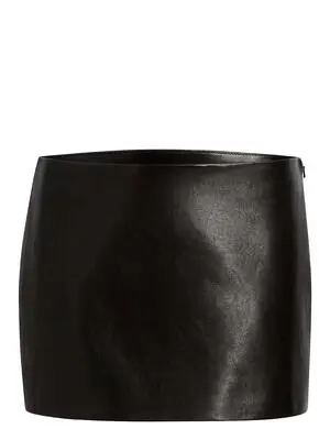 KHAITE KHAITE Jett Leather Mini Skirt