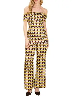 MESTIZA NEW YORK Mestiza Friday Gingham Wide-Leg Pants