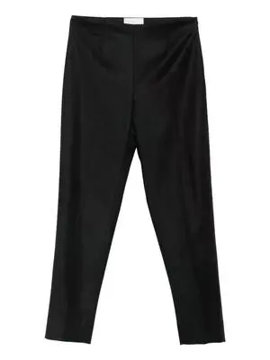 BERWICH Pressed Crease Cropped Trousers - Black