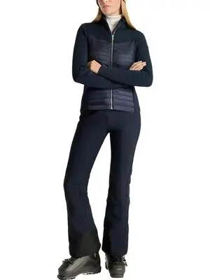 Fusalp Asponita Quilted Paneled High Neck Zip Jacket - Blue