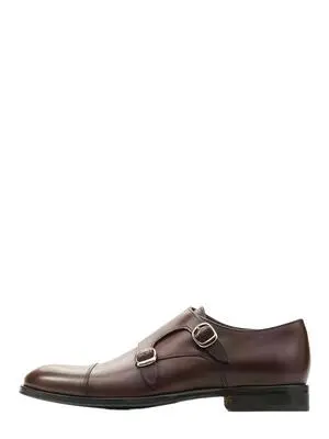 LOTTUSSE Lenox Double-buckle Monk Shoes - Brown