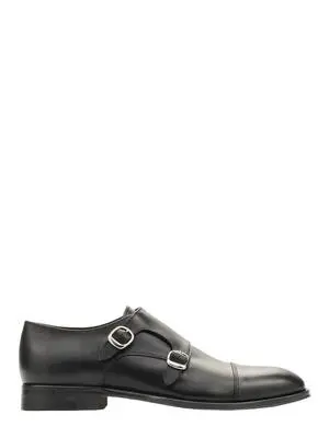 LOTTUSSE Double Buckle Monk Shoes - Black