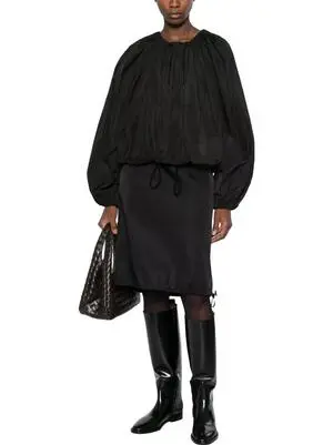 TOTEME Oversized Gathered Jacket With Drawstring - Black