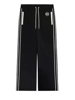 Michael Kors Logo-patch Side-stripe Track Pants - Black
