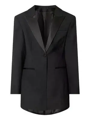 SELECTED Miya Satin-lapel Blazer - Black