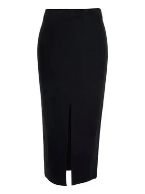 PINKO PINKO Ribbed Knit Skirt With Front Slit