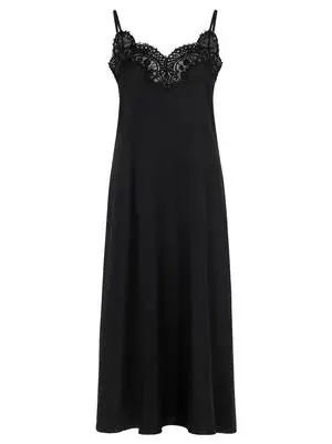Co Name Lace-trim Silk Slip Dress - Black