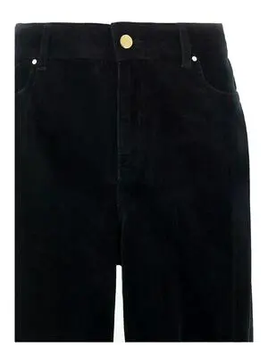 Max Mara Max Mara Corduroy High-Waisted Trousers Blue