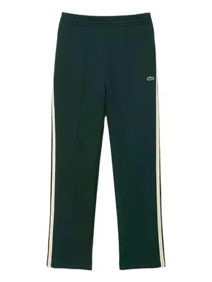 Lacoste Logo-patch Side-stripe Track Pants - Green