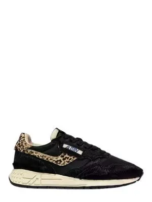 AUTRY Autry Reelwind Leopard-Print Sneakers Black