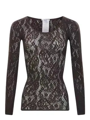 Wolford Lace Long-sleeve Top - Brown