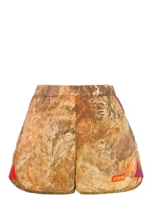Heron Preston High-waisted Camouflage Print Shorts - Neutrals