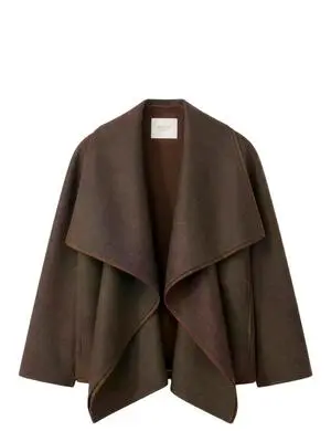 RETORI Retrogi Shawl Collar Wool Coat - Brown
