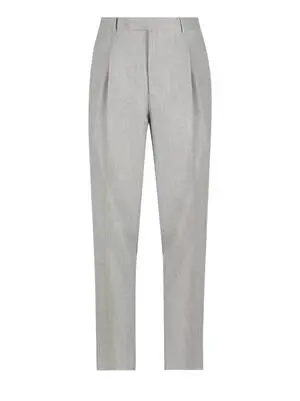 ZEGNA Zegna Pleated Tapered Trousers