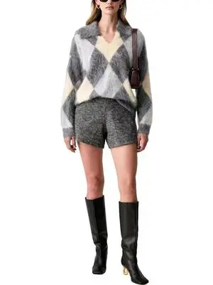 SILVIAN HEACH Silvian Heach High-Waisted Shorts With Brushed Effect