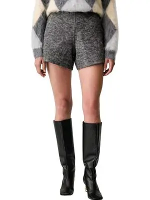 SILVIAN HEACH High-waisted Shorts With Brushed Effect - Grey