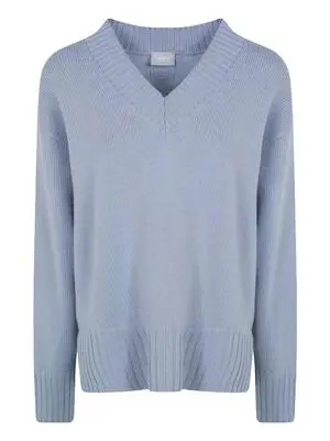 DRUMOHR Wool V-neck Sweater - Blue