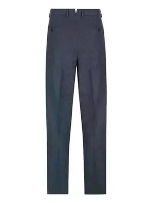 Zegna Pleated Tailored Trousers - Blue