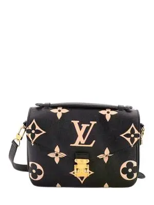 LOUIS VUITTON Louis Vuitton Pochette Metis Monogram Empreinte Giant Crossbody Bag Black
