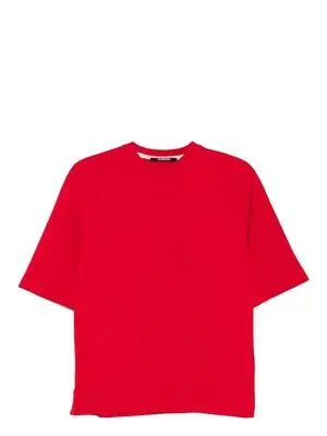 Jacquemus Jacquemus Rond Carre Logo-Patch T-Shirt Red