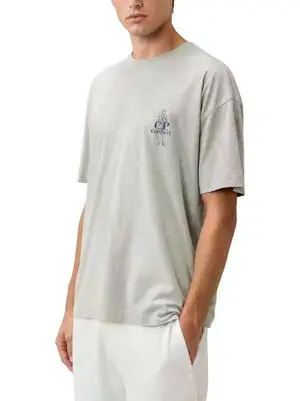 C.P. COMPANY 30/1 Jersey Short Sleeve Comfort Logo T-shirt - Neutrals