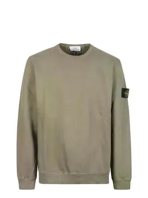 Stone Island 6100049 Brushed Organic Cotton Fleece Sweatshirt - Green