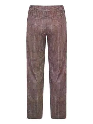 WHYCI Check-pattern Trousers - Brown