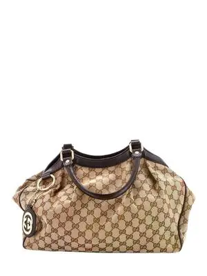 Gucci Sukey Gg Canvas Medium Tote Bag - Brown