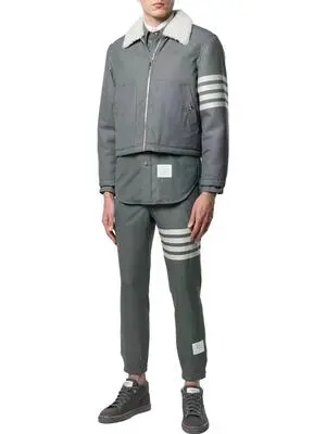 Thom Browne 4-bar Wool Overshirt - Grey